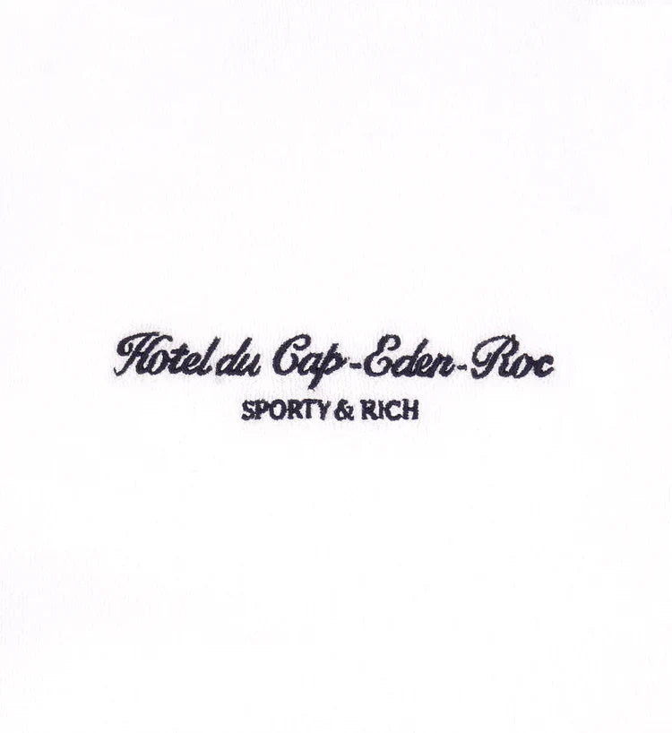 Hotel du Cap Cursive Terry Short - White/Navy – THE HOLIDAY PROJECT